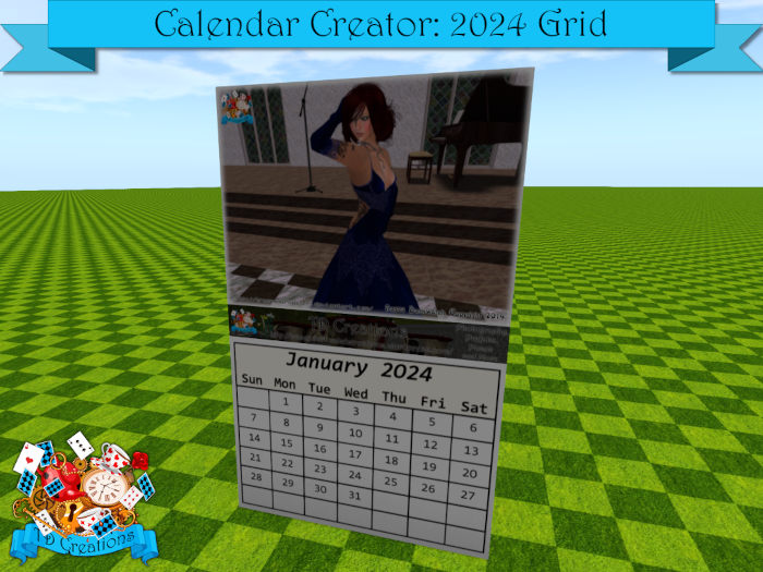 Second Life Marketplace - TD Builder Tools - Calendar Grid 2024